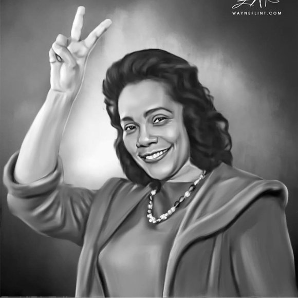 Black Digital Art | Art | Coretta Scott King Oil Painting By Wayne ...